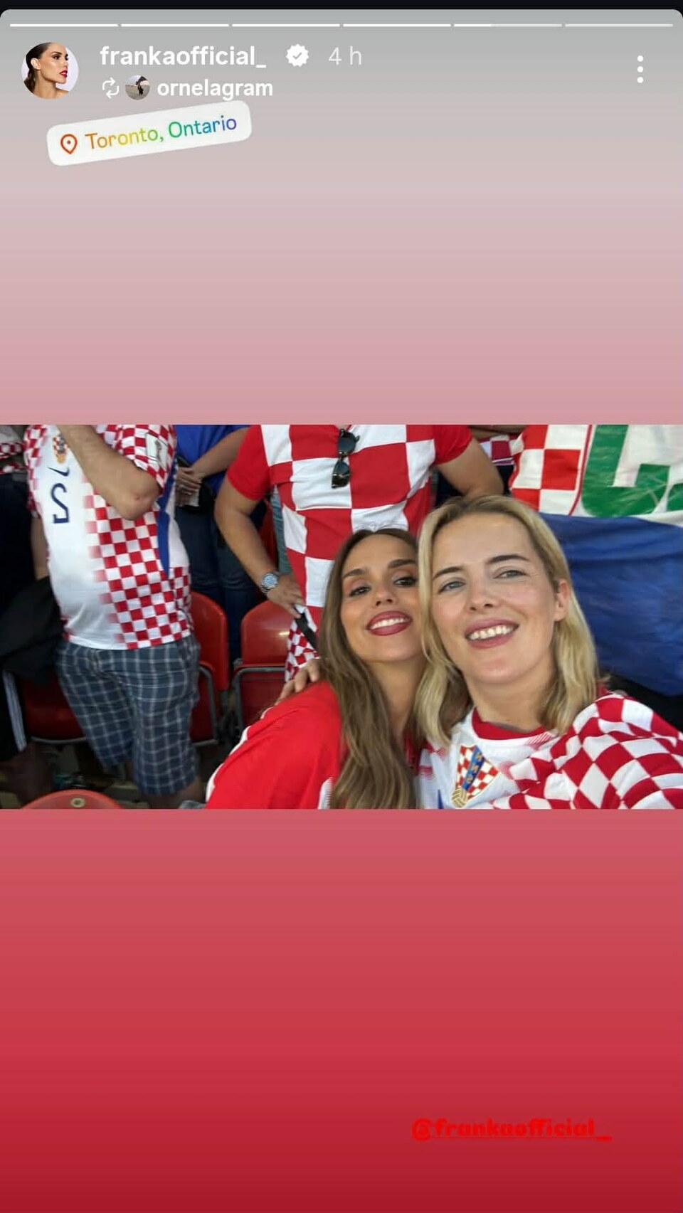 Franka Batelić na utakmici u Torontu u društvu zvijezde Big Brothera ...