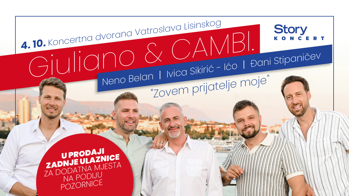 Zbog velikog interesa za koncert Giuliana i CAMBI u prodaji ulaznice za mjesta na pozornici | Story
